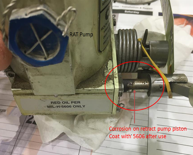 Falcon 7X: Corrosion On RAT Retract Pump Piston | Duncan Aviation